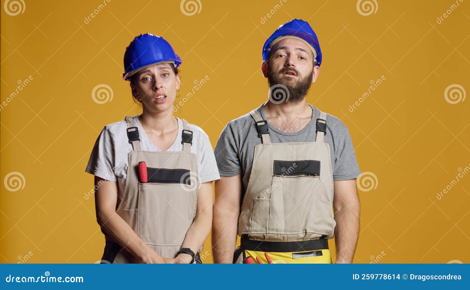 Team of Contractors Praying To Work on Building Construction Site Stock ...