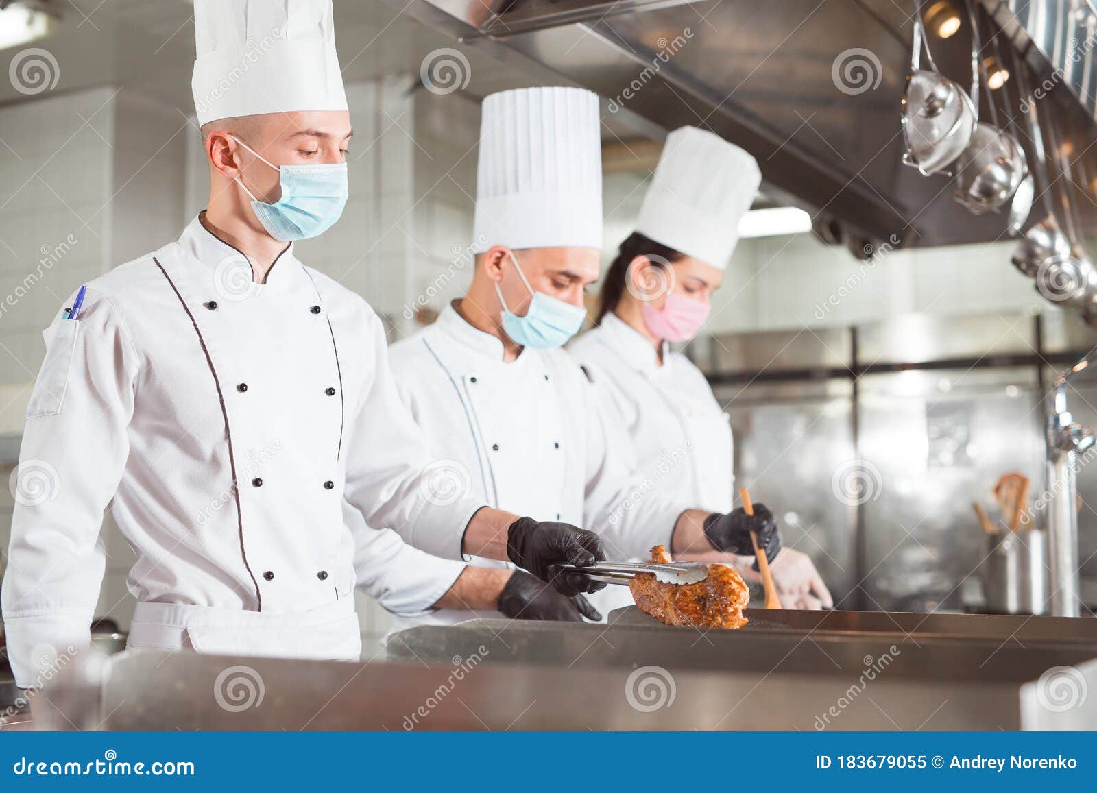 Team of Cooks Cooks in a Restaurant Stock Image - Image of food, chefs ...