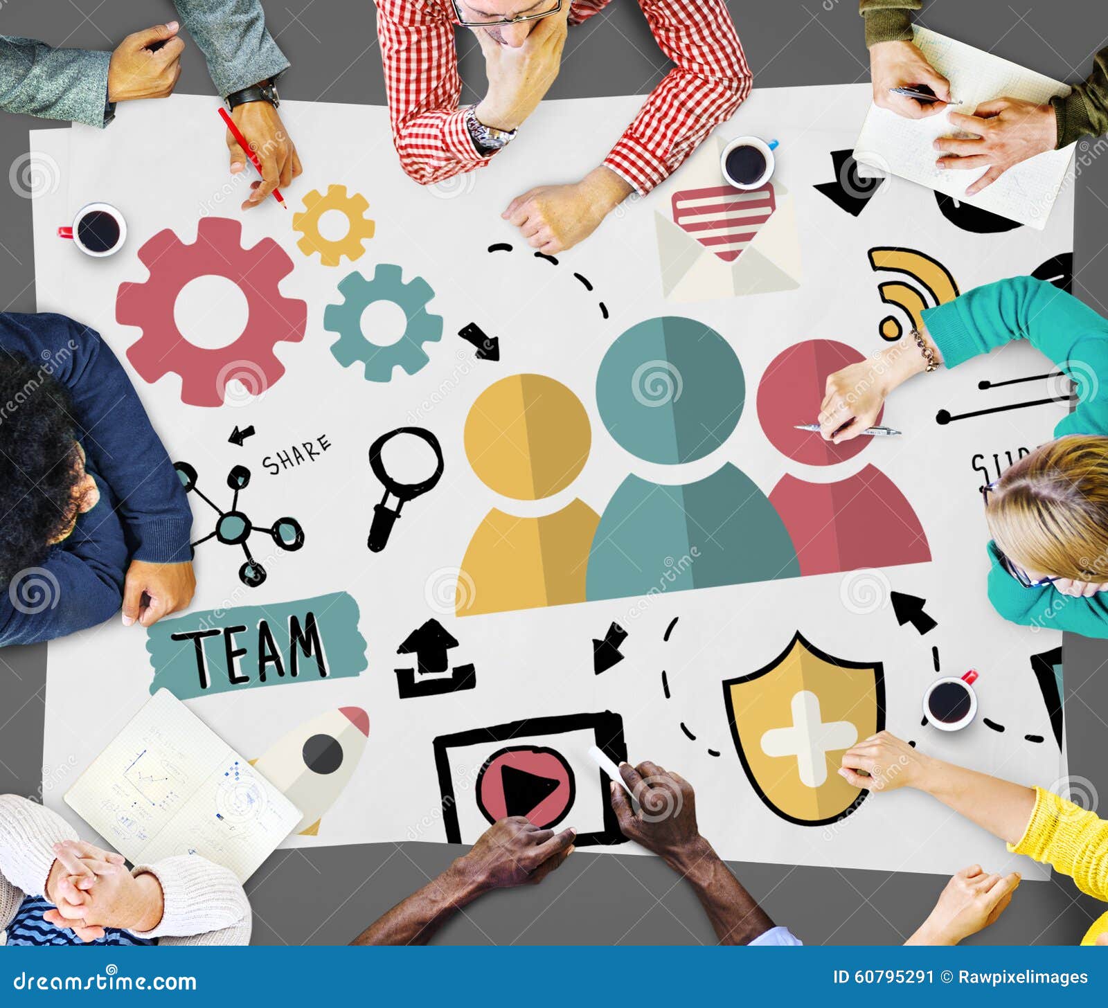 Team Corporate Connection Share Community Concept Stock Image - Image ...