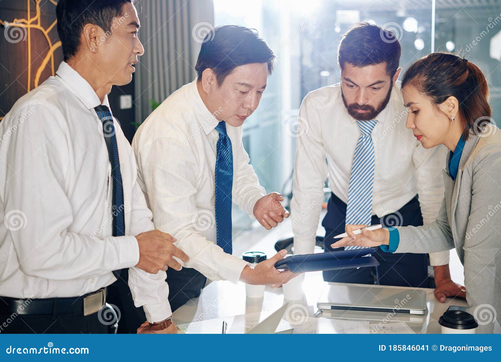 Team Creating Crisis Management Plan Stock Image - Image of businessman ...
