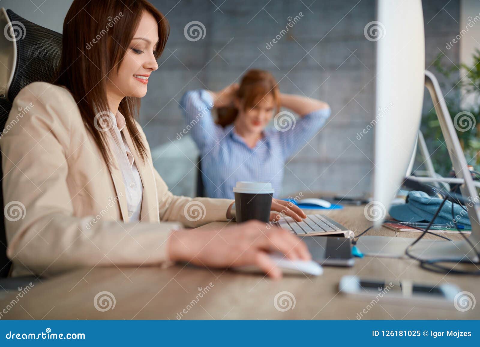 Team of Creative Designers Working on Computer for New Project I Stock ...