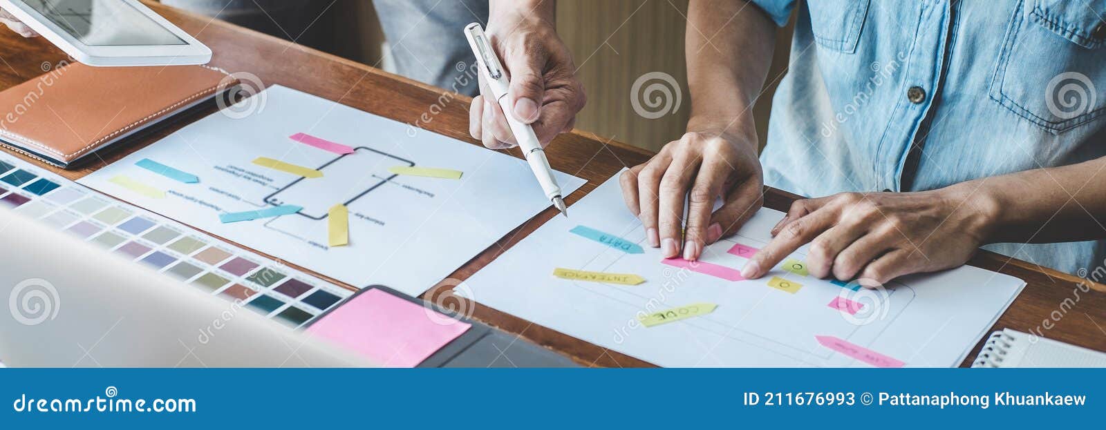 Team of Creative Web/Graphic Designer Planning, Drawing Website Ux App ...