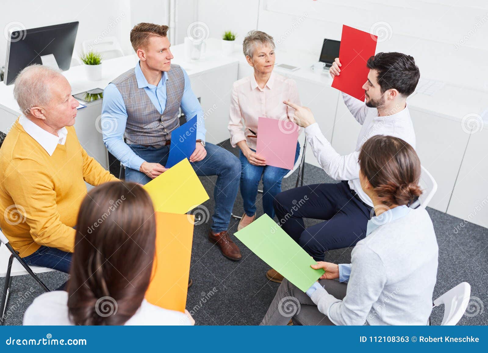 Team in Creative Workshop Training Stock Image - Image of building ...
