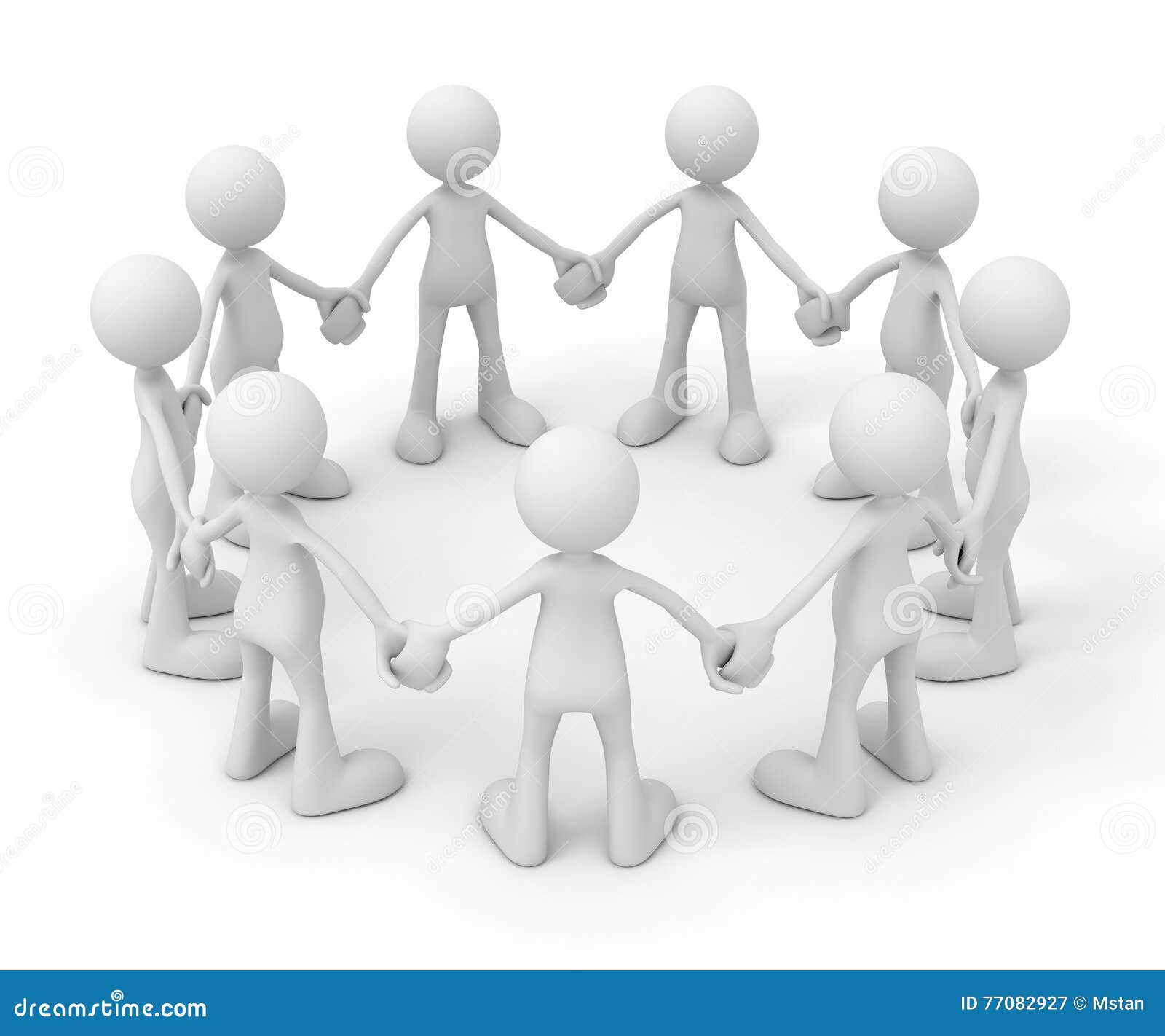 Team 3d Illustration Isolated Stock Image - Image of group, corporate ...