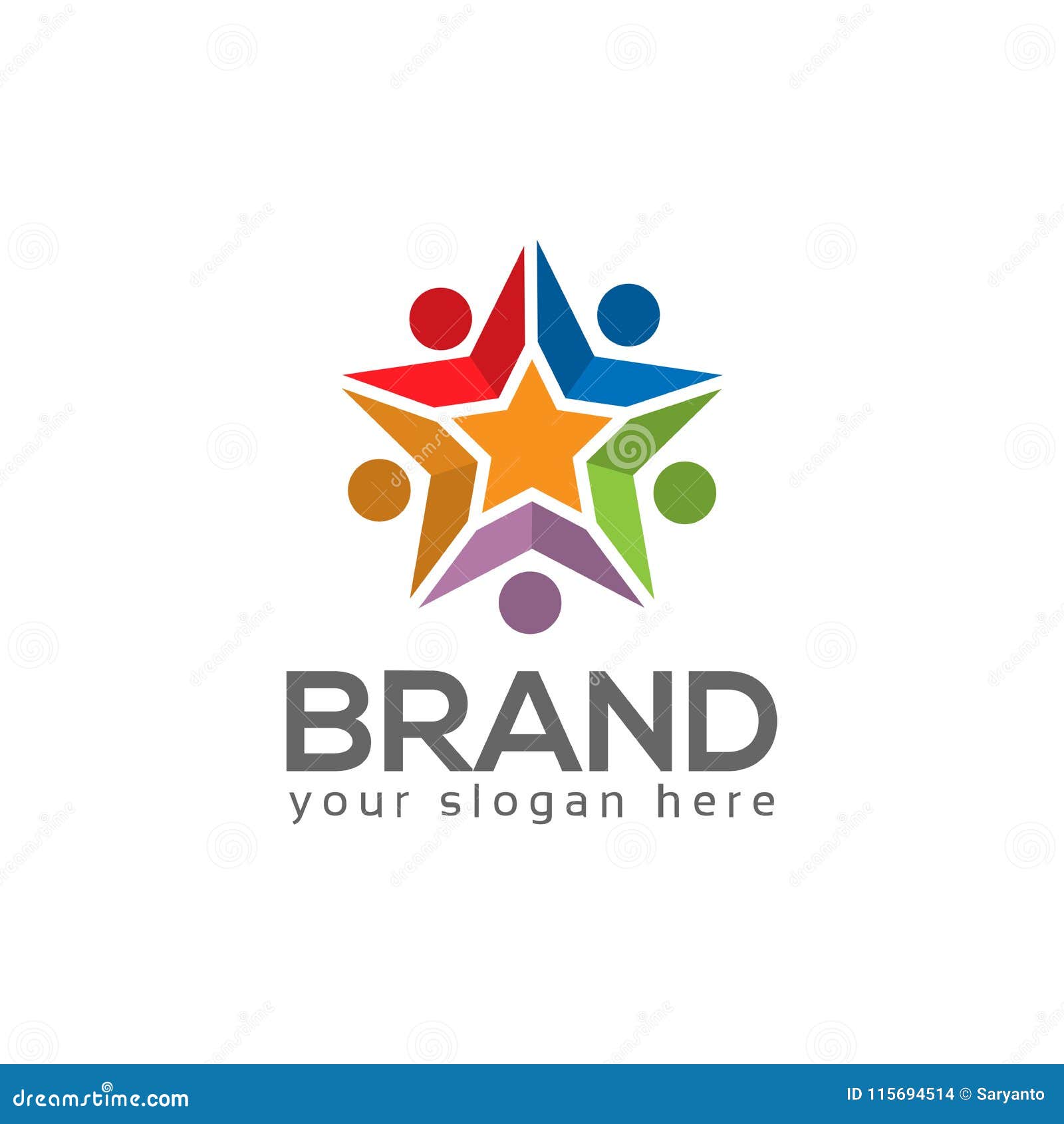 Team Dat Samenwerkt Groep Mensen Het Werk Van Het Team Embleemvector ...