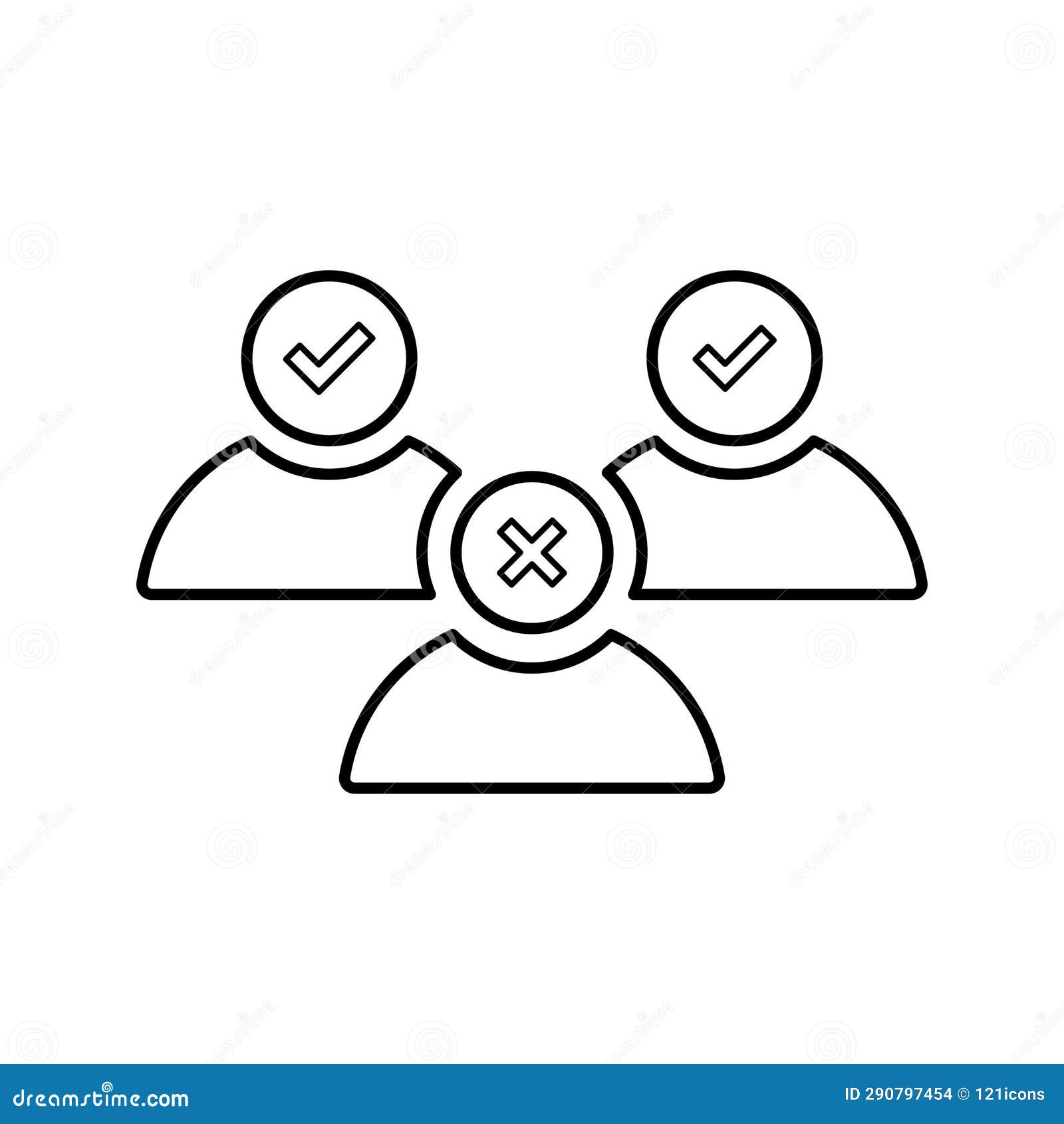 Team Decision Icon. Line, Outline Design Stock Vector - Illustration of ...