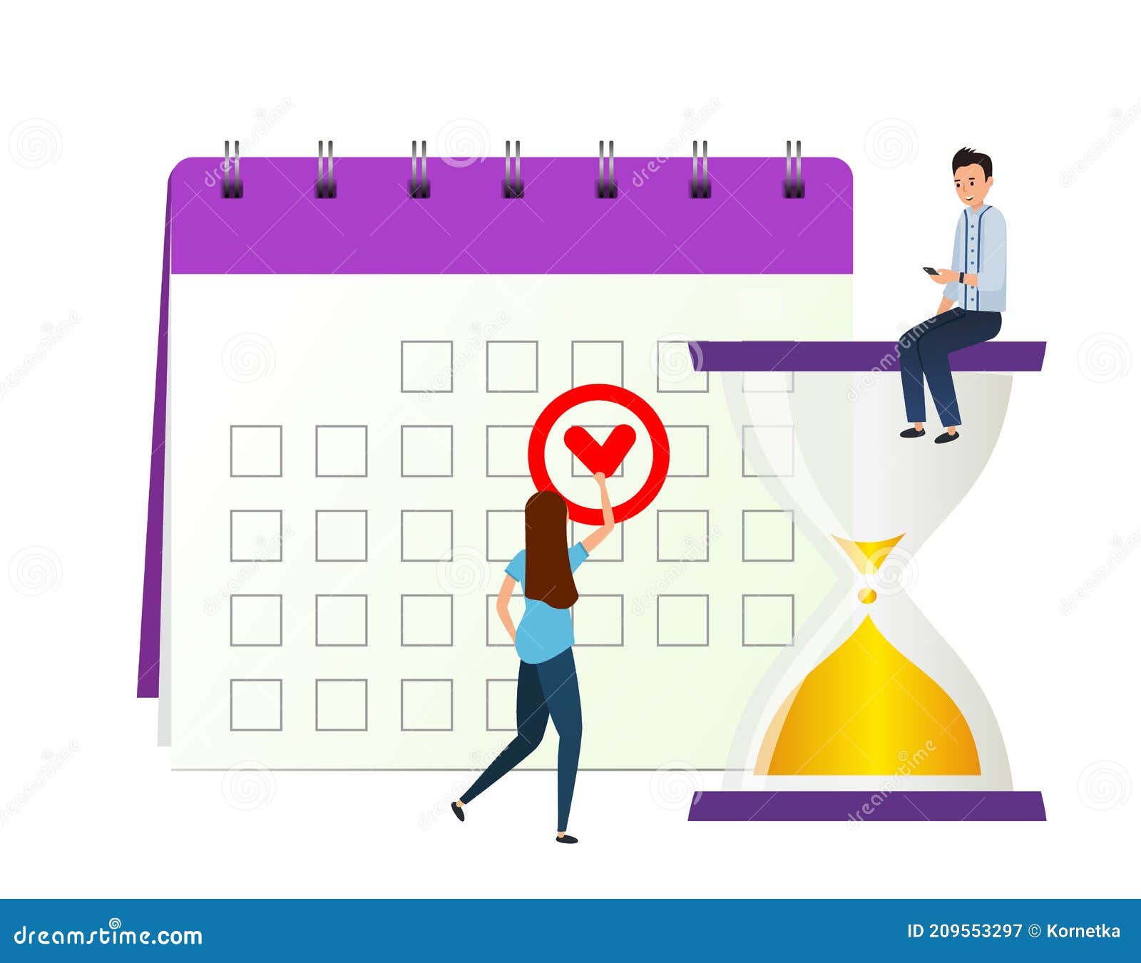 Team Delivers the Project within the Specified Deadline. Stock Vector ...