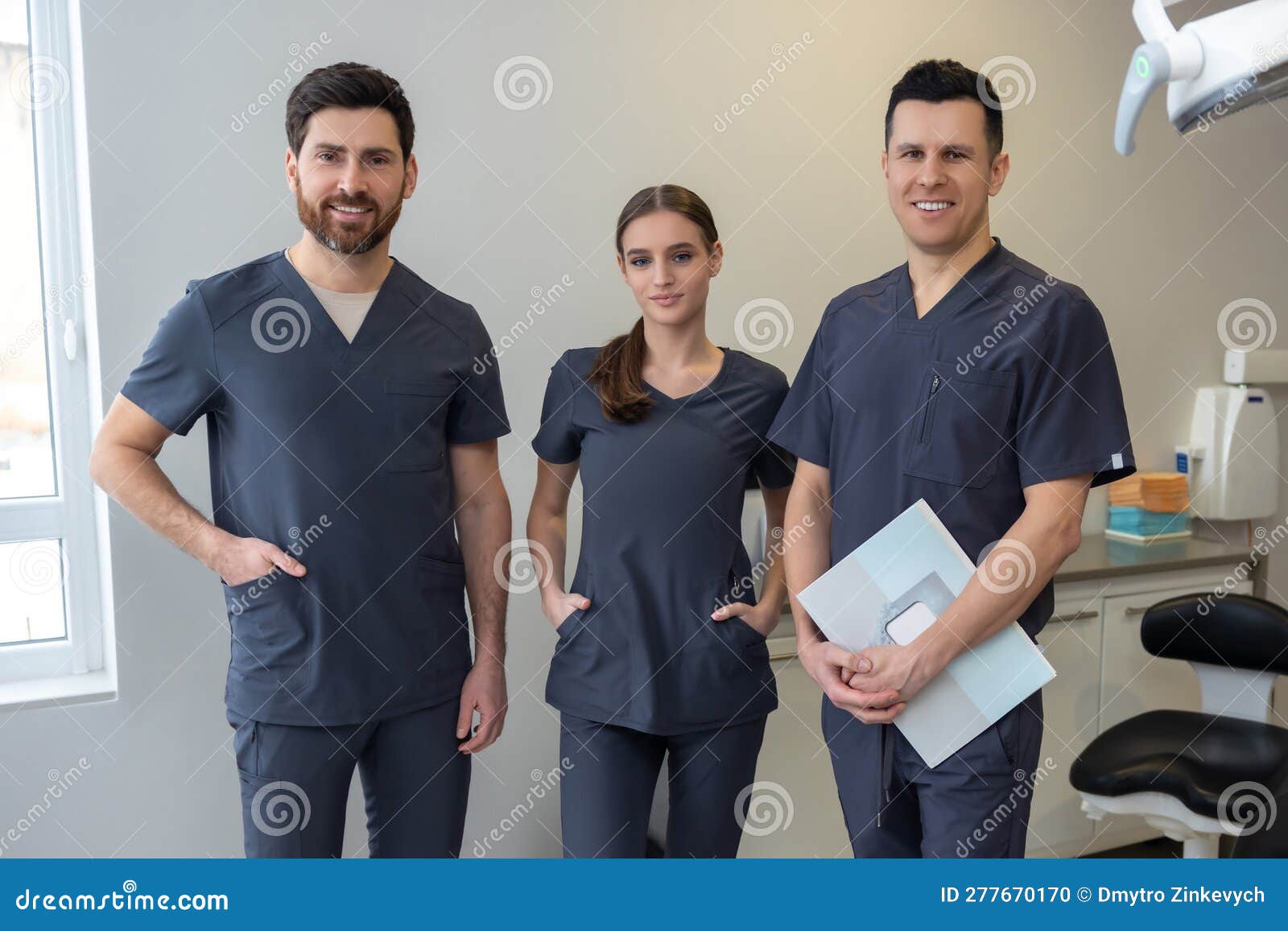Team of Dentists Posing in Dentistry Stock Photo - Image of indoors ...