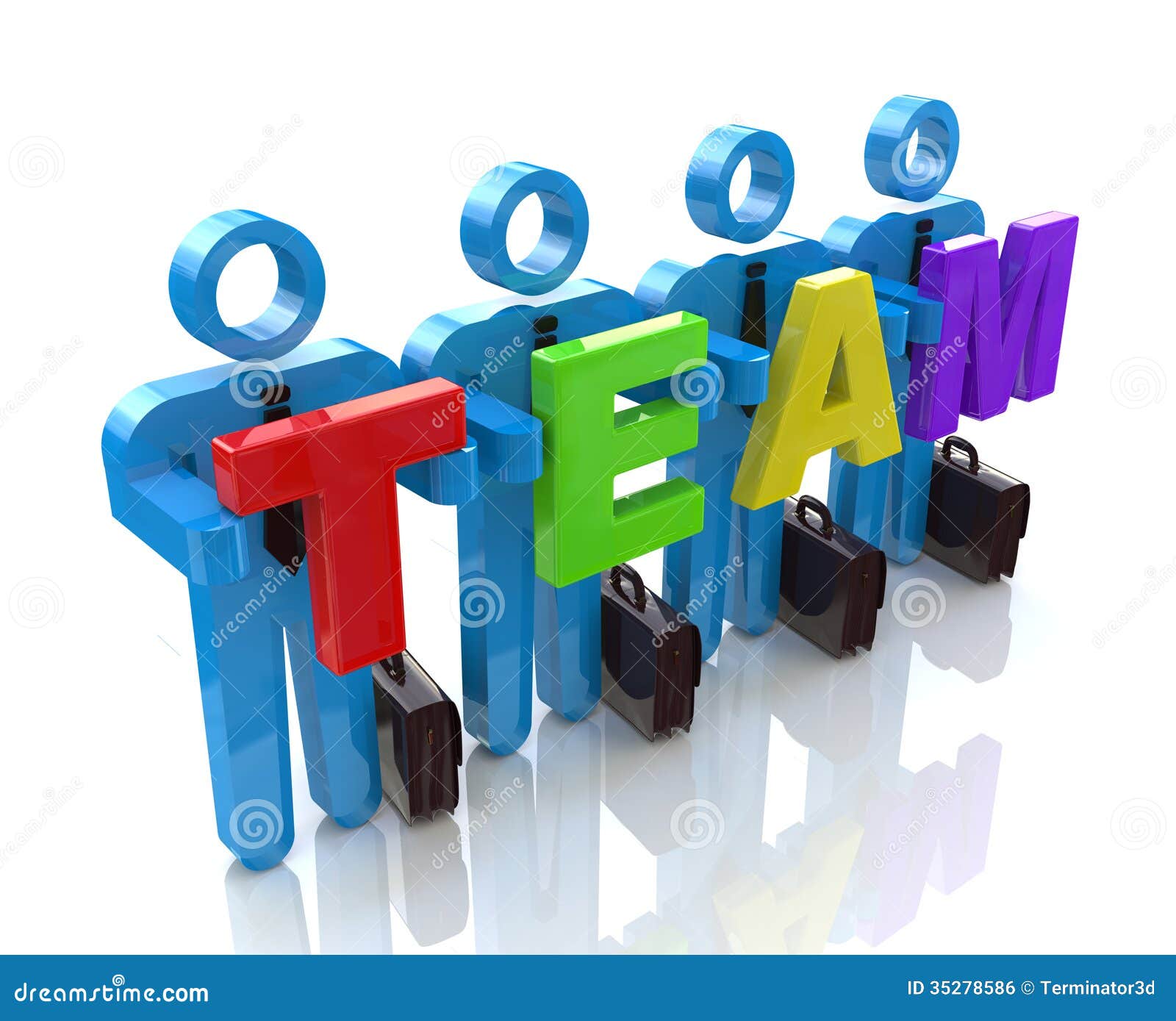 Team der Leute 3d stock abbildung. Illustration von herausforderung ...