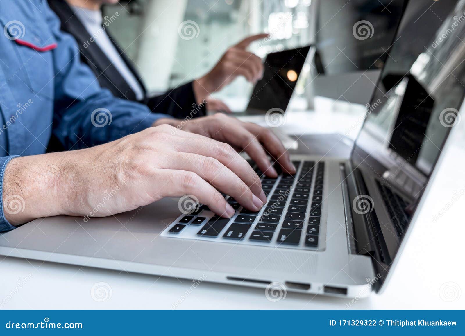 Team Of Developer Programmer Working On Project In Software Development Computer In It Company