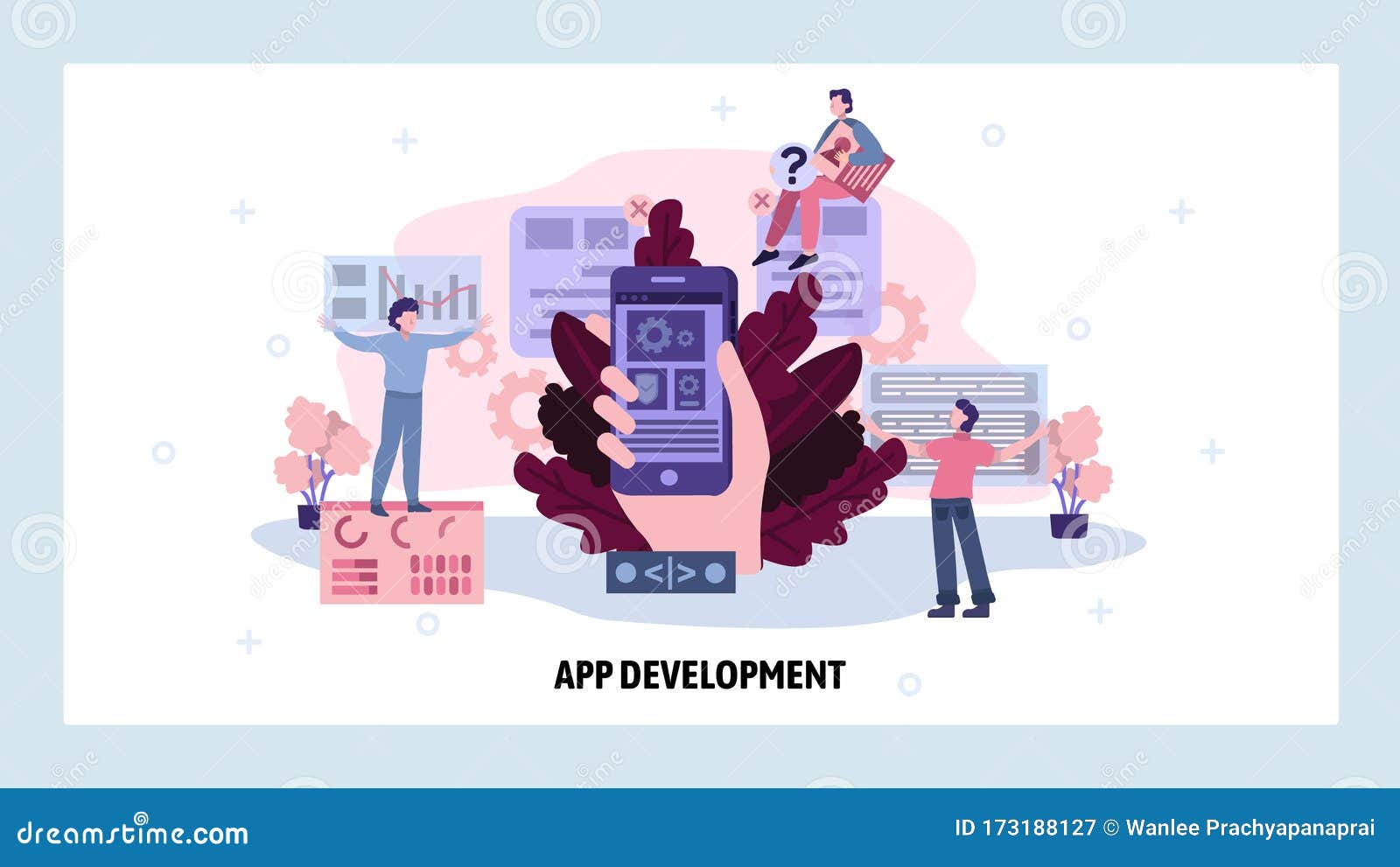 Team Of Developers Planning Weekly Schedule Tasks. Cartoon Vector ...