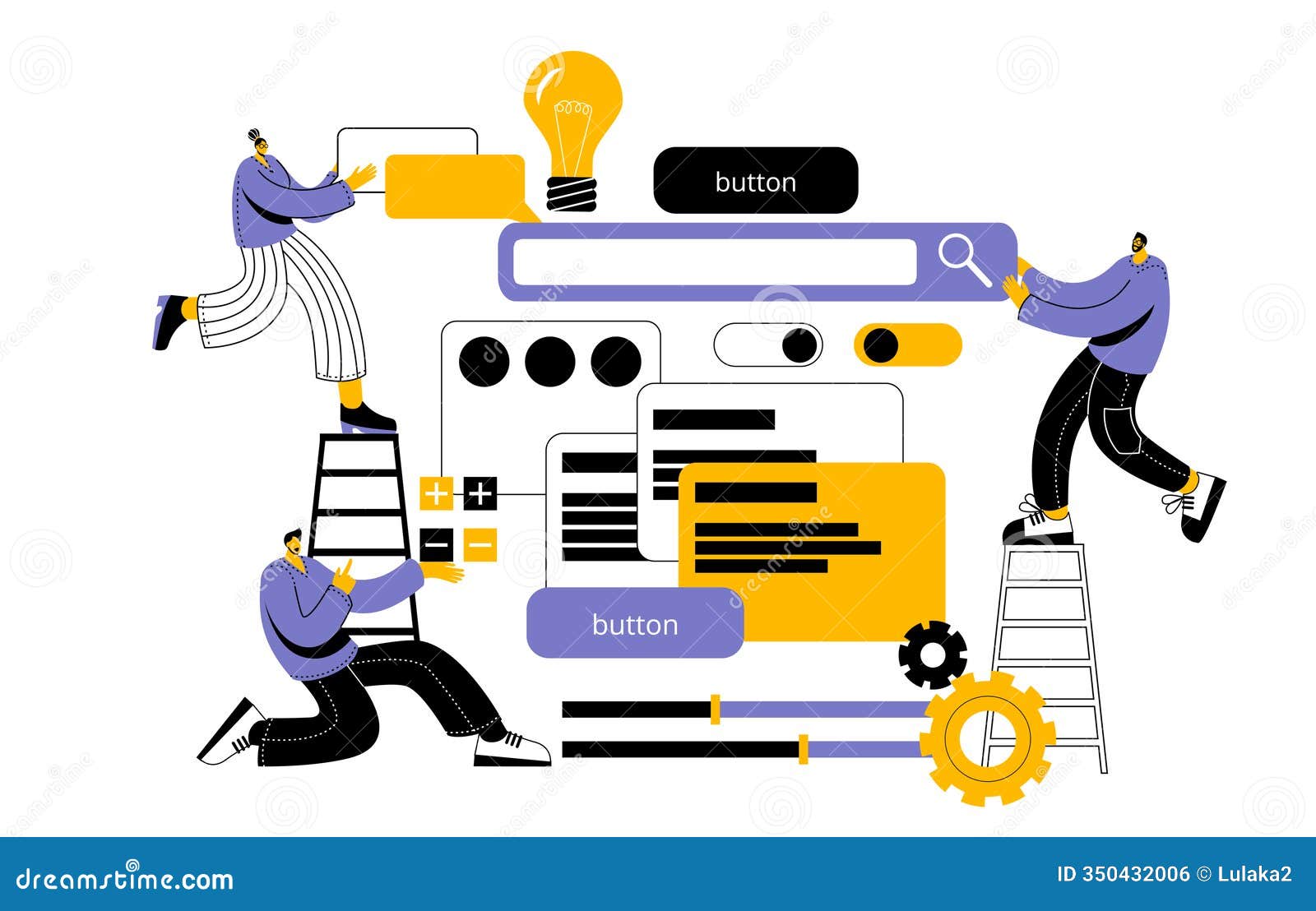 A Team of Developers, Managers and Designers Creates a Mobile App ...