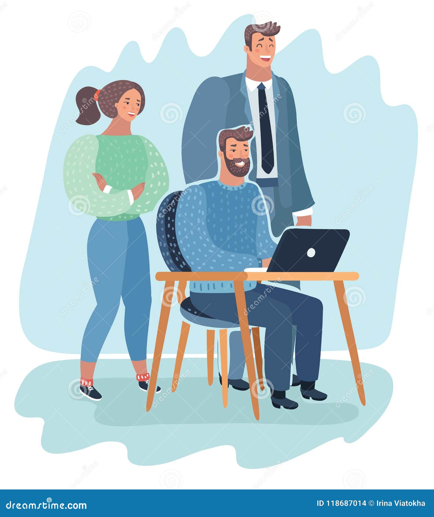 Team Of Developers Planning Weekly Schedule Tasks. Cartoon Vector ...