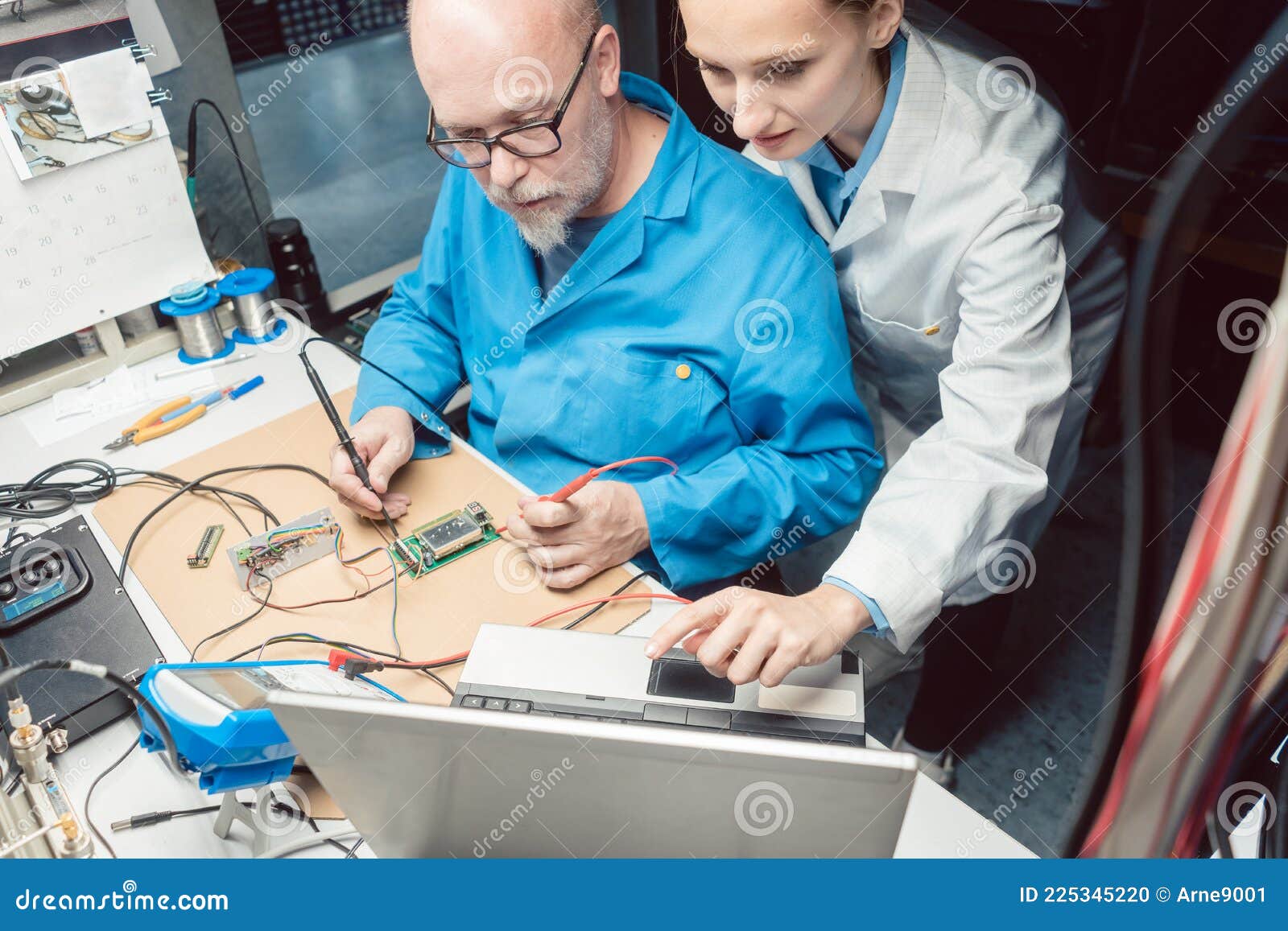 Team of Development Engineers Designing New Product in the Lab Stock ...