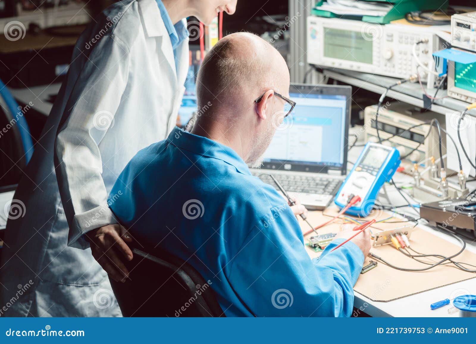 Team of Development Engineers Designing New Product in the Lab Stock ...