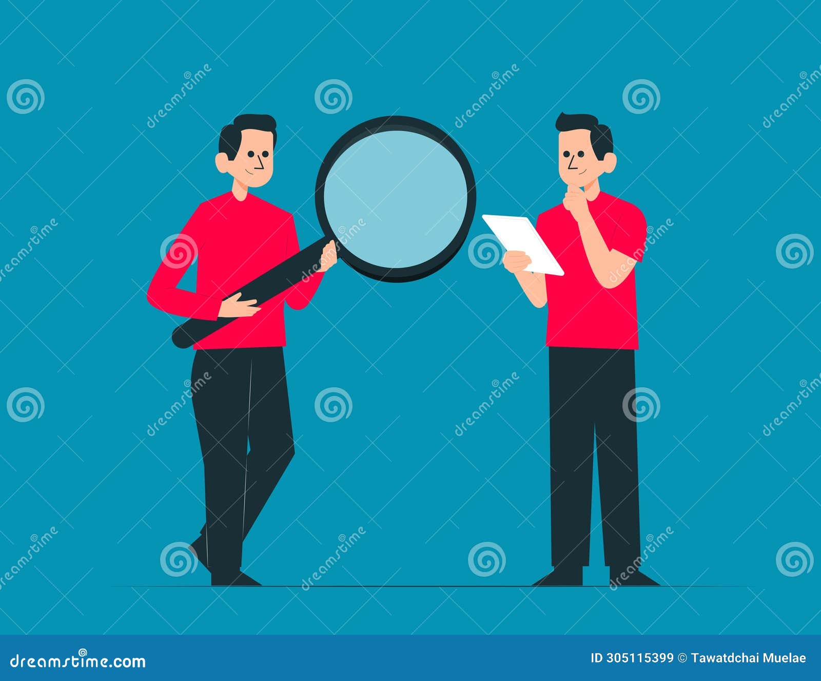 Team with Development Focus. Marketing Research Vector Concept Stock ...
