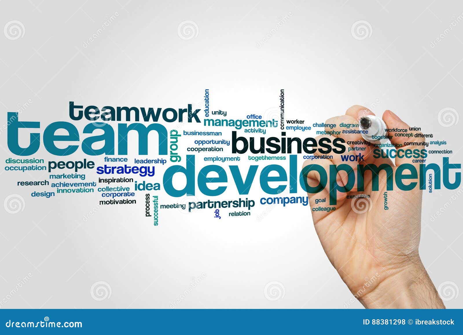 Team Development Word Cloud Stock Photo - Image of corporate, group ...