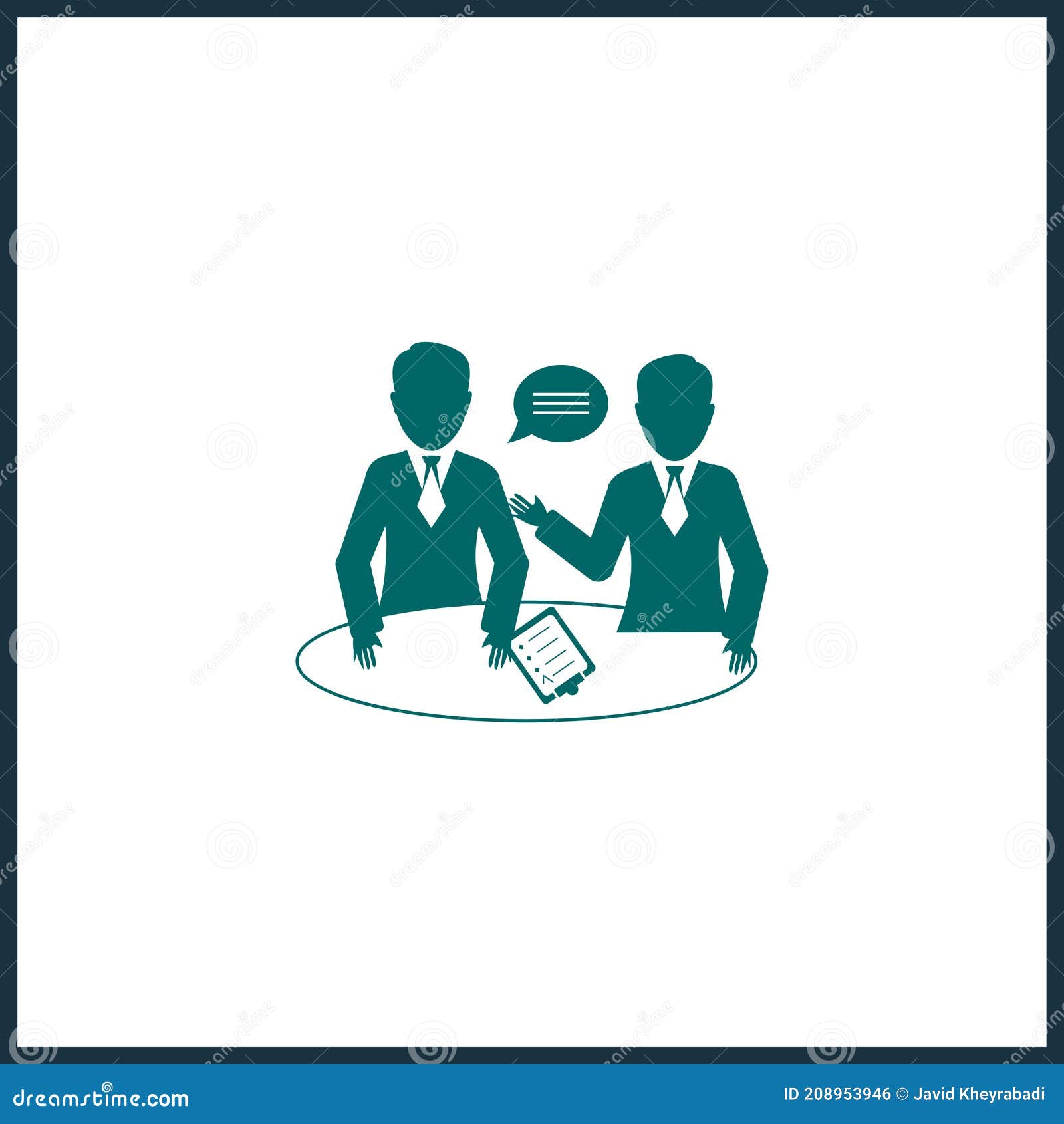 Team Dialogue Isolated Icon. Team Work Design Element Stock ...
