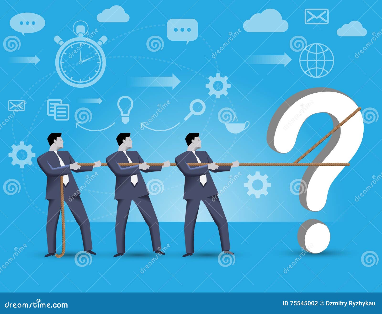 Team Die Complex Probleem Samen Oplossen Stock Illustratie ...