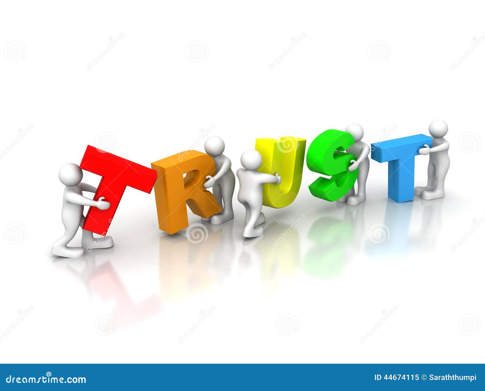 Team die vertrouwen vormen stock illustratie. Illustration of ...