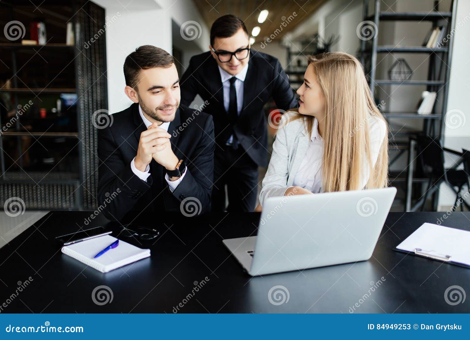 Team discuss information stock image. Image of business - 84949253