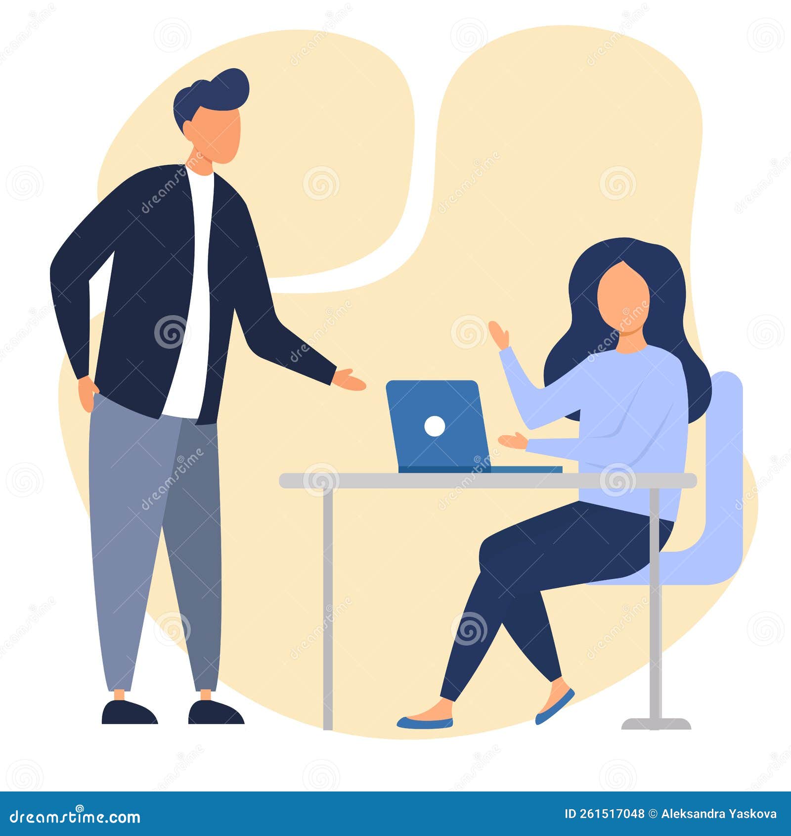 Team Discussion of Future Project, Team Work Debate Stock Vector ...