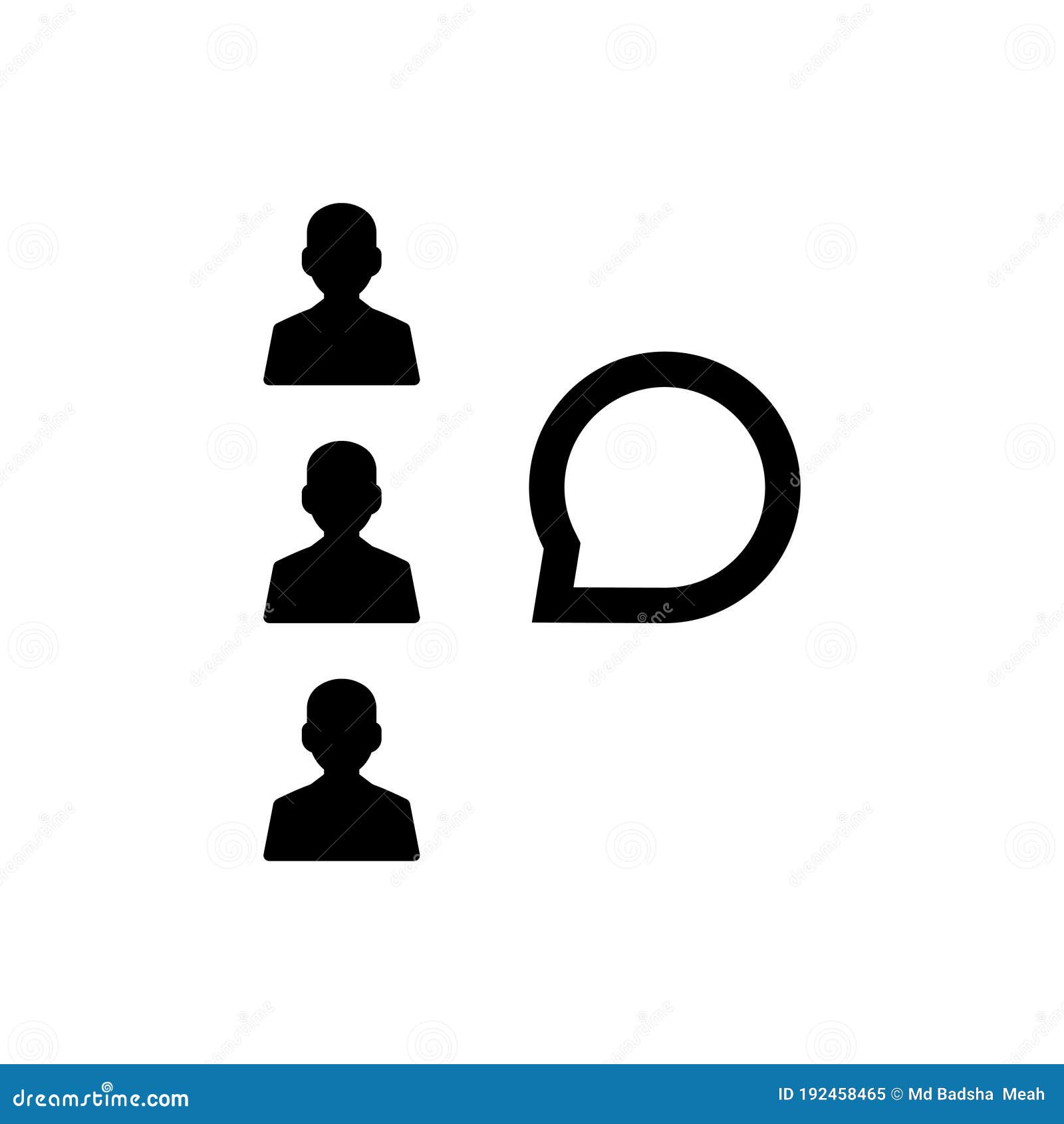 Team Discussion Icon stock vector. Illustration of teamwork - 192458465