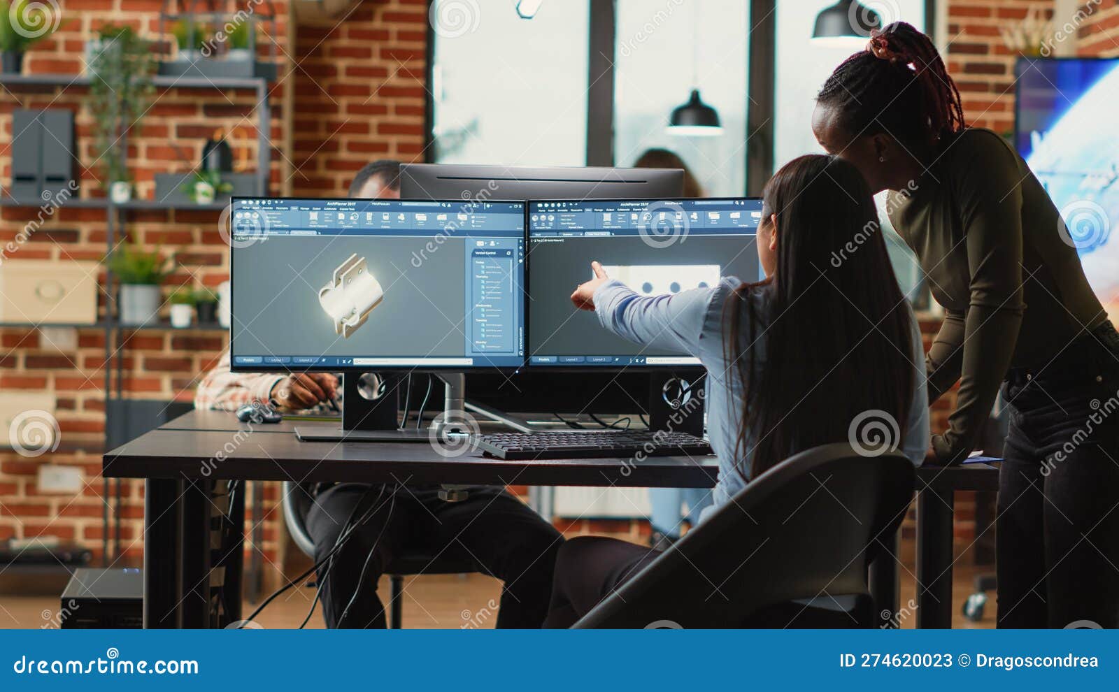 Team of Diverse Women Brainstorming Ideas To Develop Industrial Clamp ...