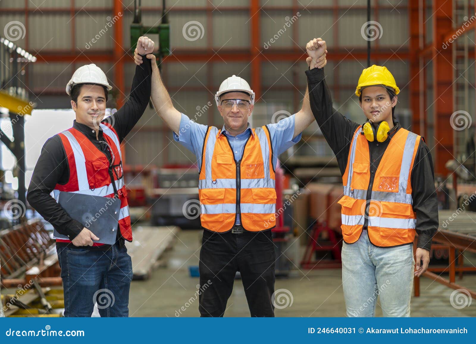 Team of Diversity Engineer Workers Standing Together for Strong ...