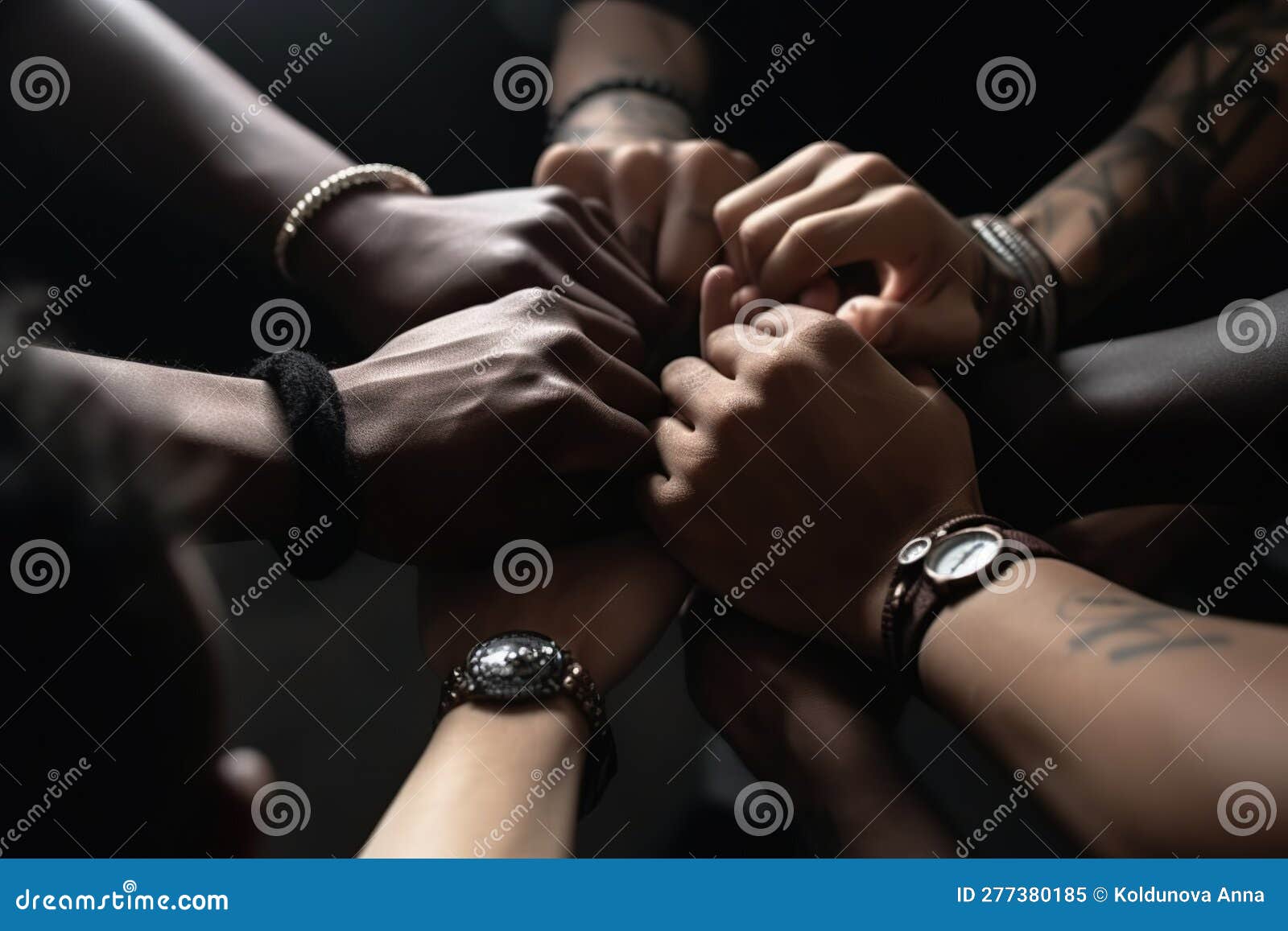 Team Diversity Hands Support and Sports Communit , Concept of ...