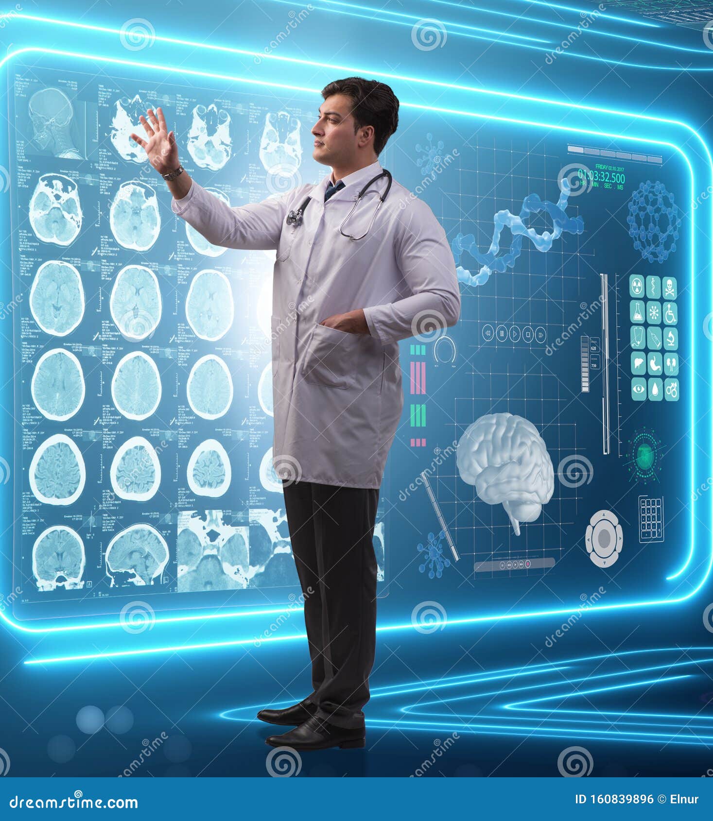 Team of Doctor in Remote Diagnostics Examination Concept Stock Photo ...