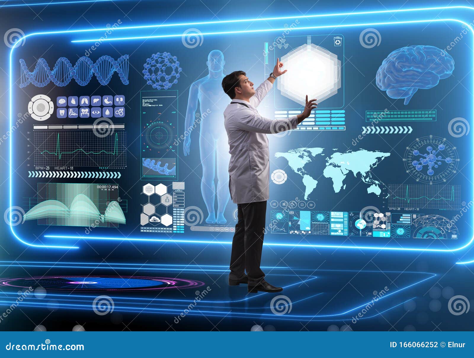 Team of Doctor in Remote Diagnostics Examination Concept Stock Photo ...