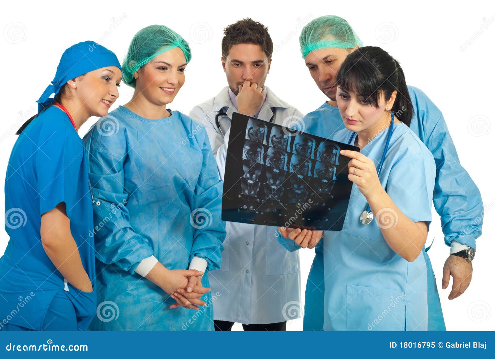 Team of Doctors Examine MRI Stock Image - Image of health, occupation ...