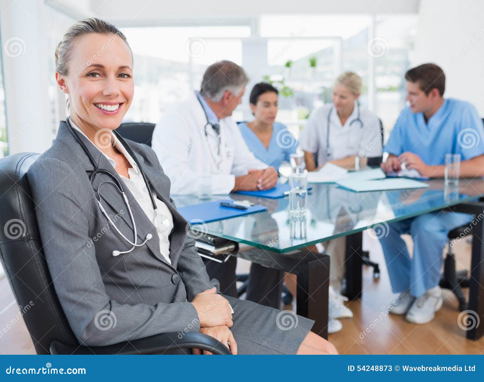 Team of Doctors Having a Meeting Stock Image - Image of hospital, male ...