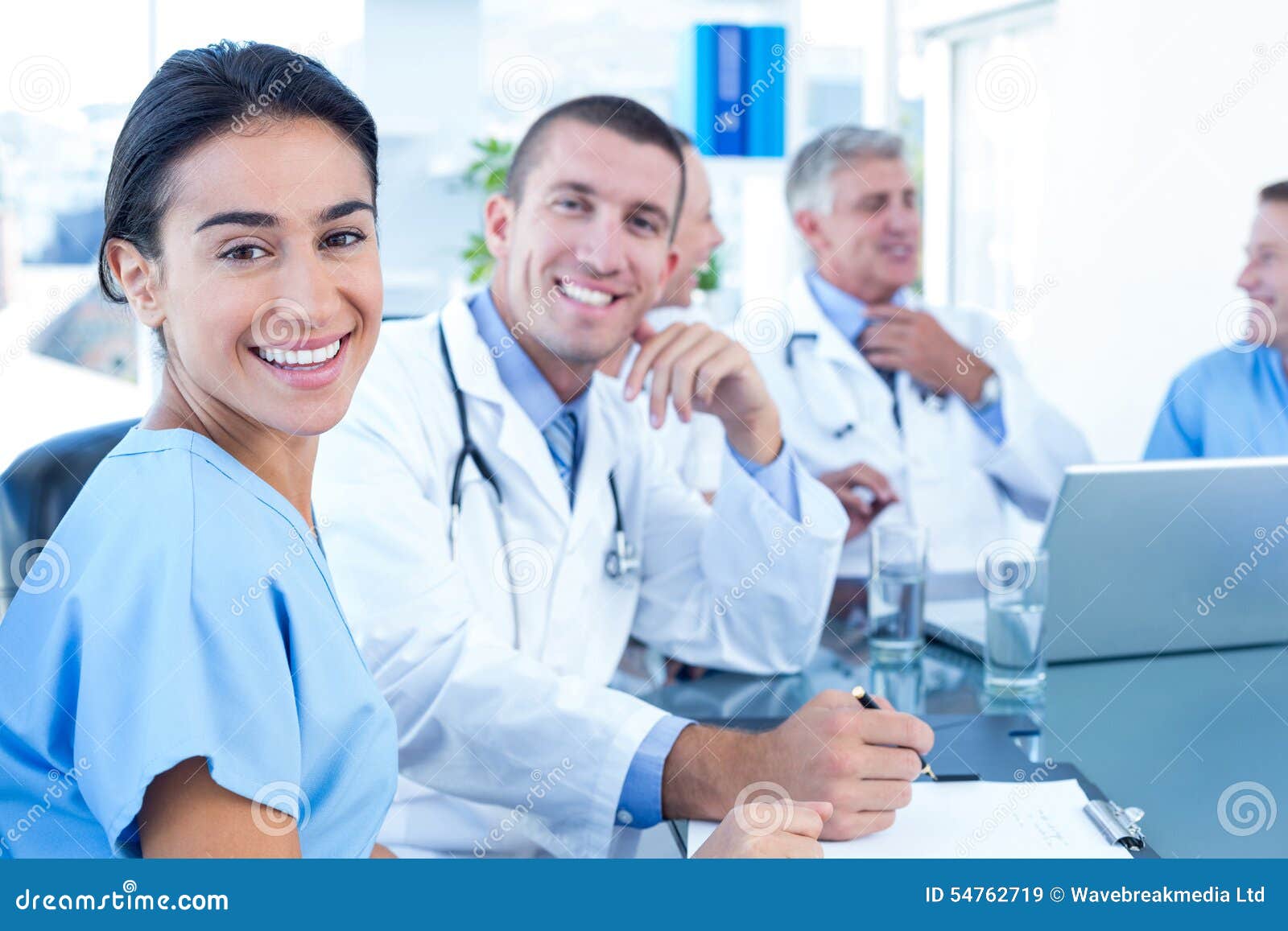 Team of Doctors Having a Meeting Stock Image - Image of indoors ...