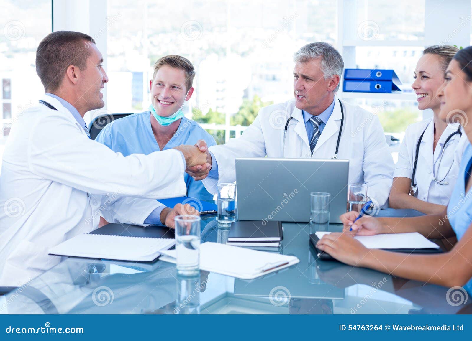 Team of Doctors Having a Meeting Stock Photo - Image of agreement ...