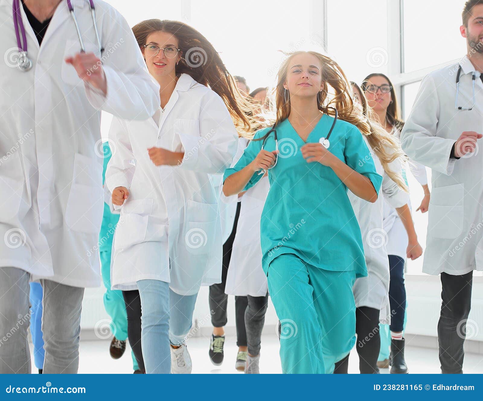Team of Doctors and Nurses Standing Together Stock Image - Image of ...
