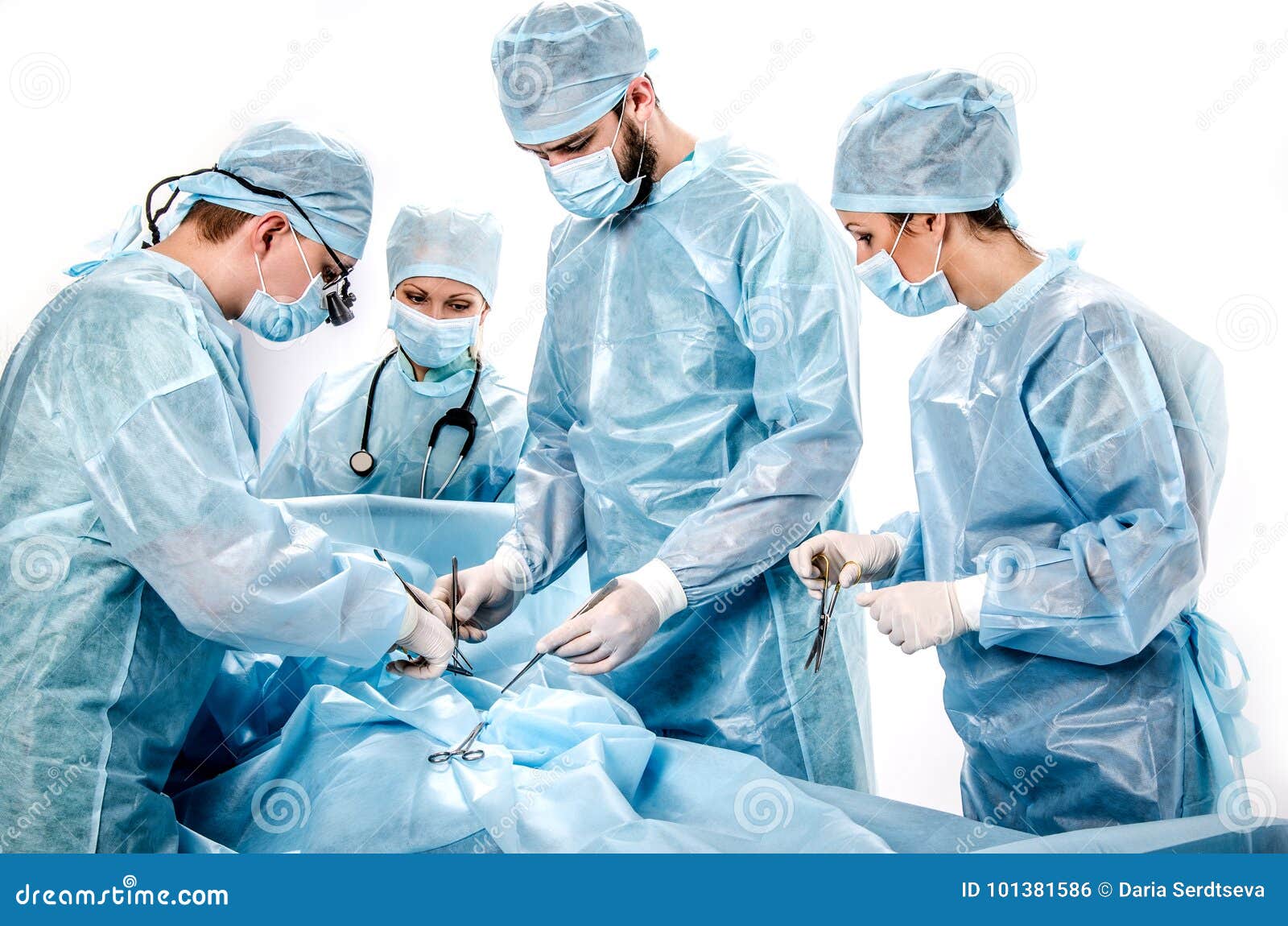A Team of Doctors in the Operating Room. Stock Photo - Image of ...