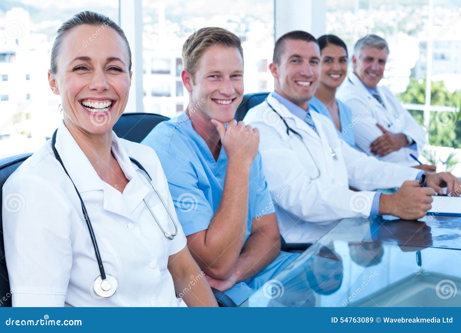 Team of Doctors Smiling at Camera Stock Image - Image of equipment ...