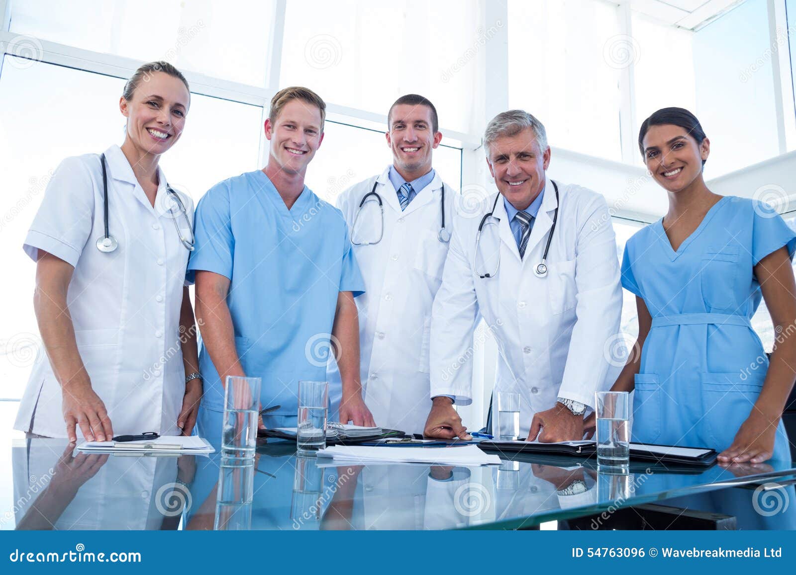 Team of Doctors Smiling at Camera Stock Photo - Image of doctor ...