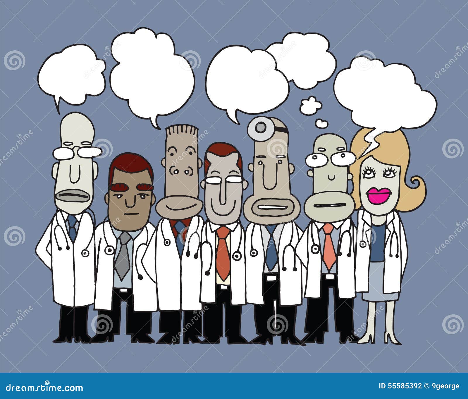 Doctors With Speech Bubbles. Medical Stuff, Hospital Workers ...