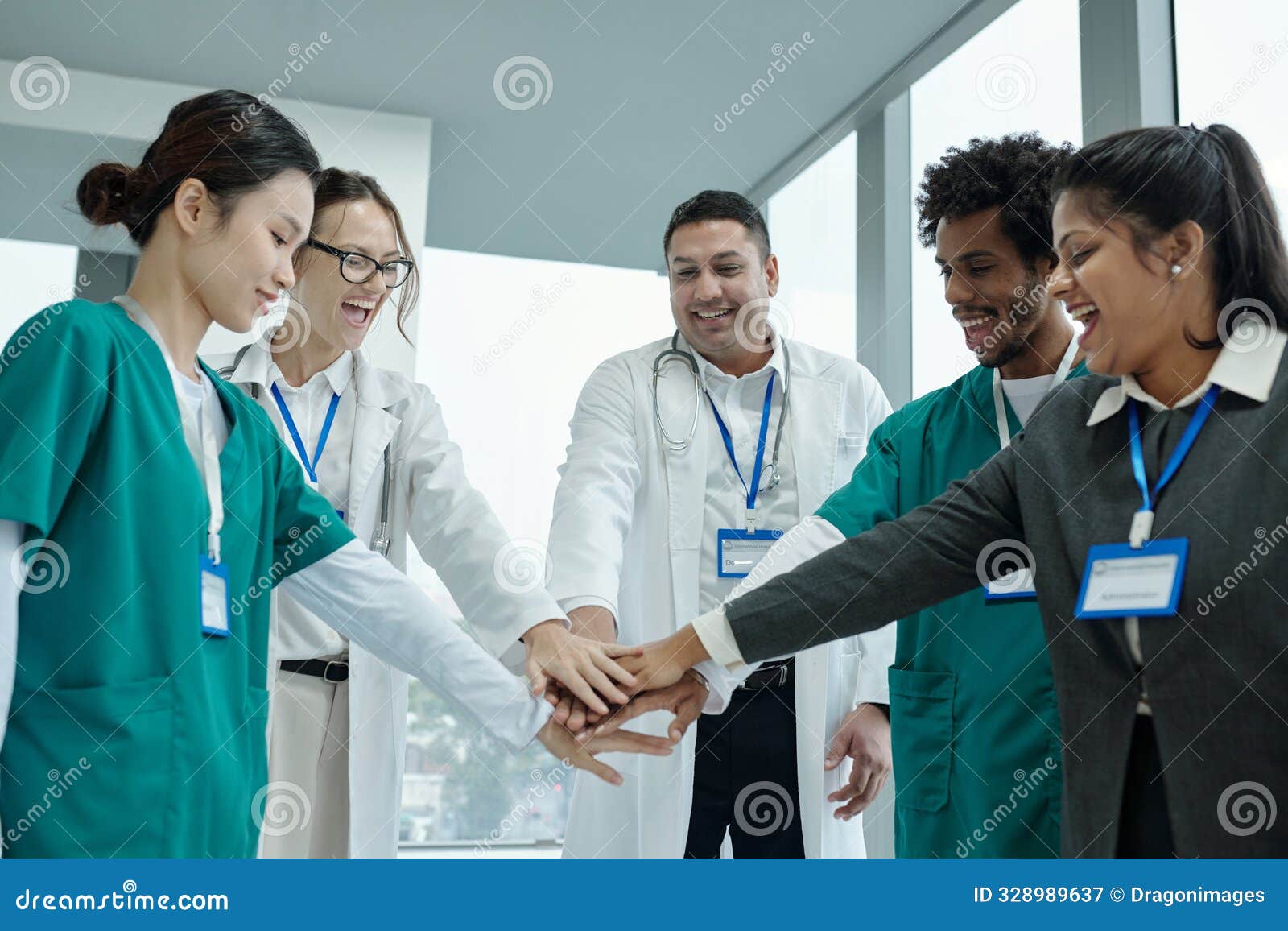 Team of Doctors Supporting Each Other Stock Image - Image of ...