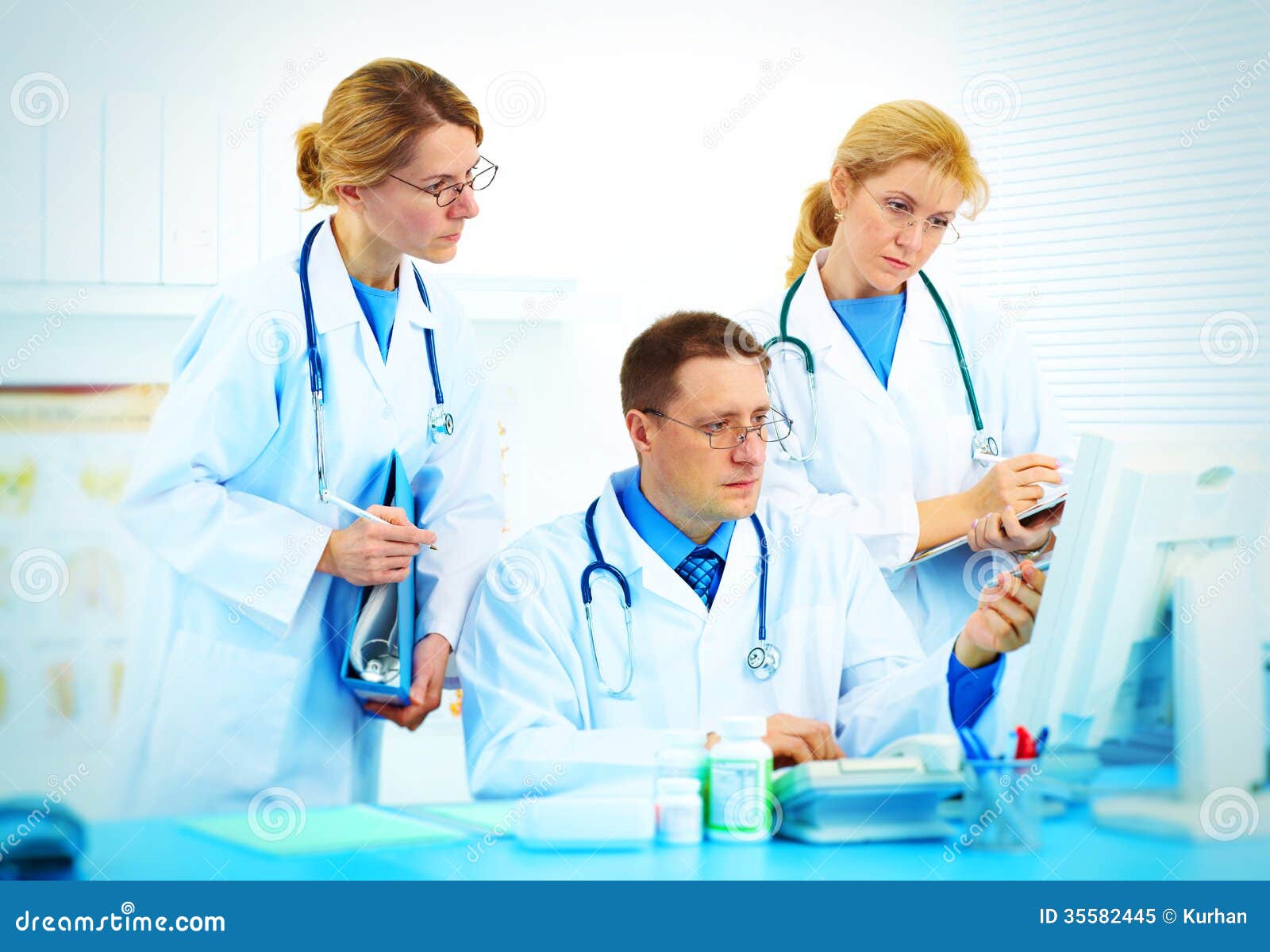 Team of doctors stock image. Image of professional, result - 35582445