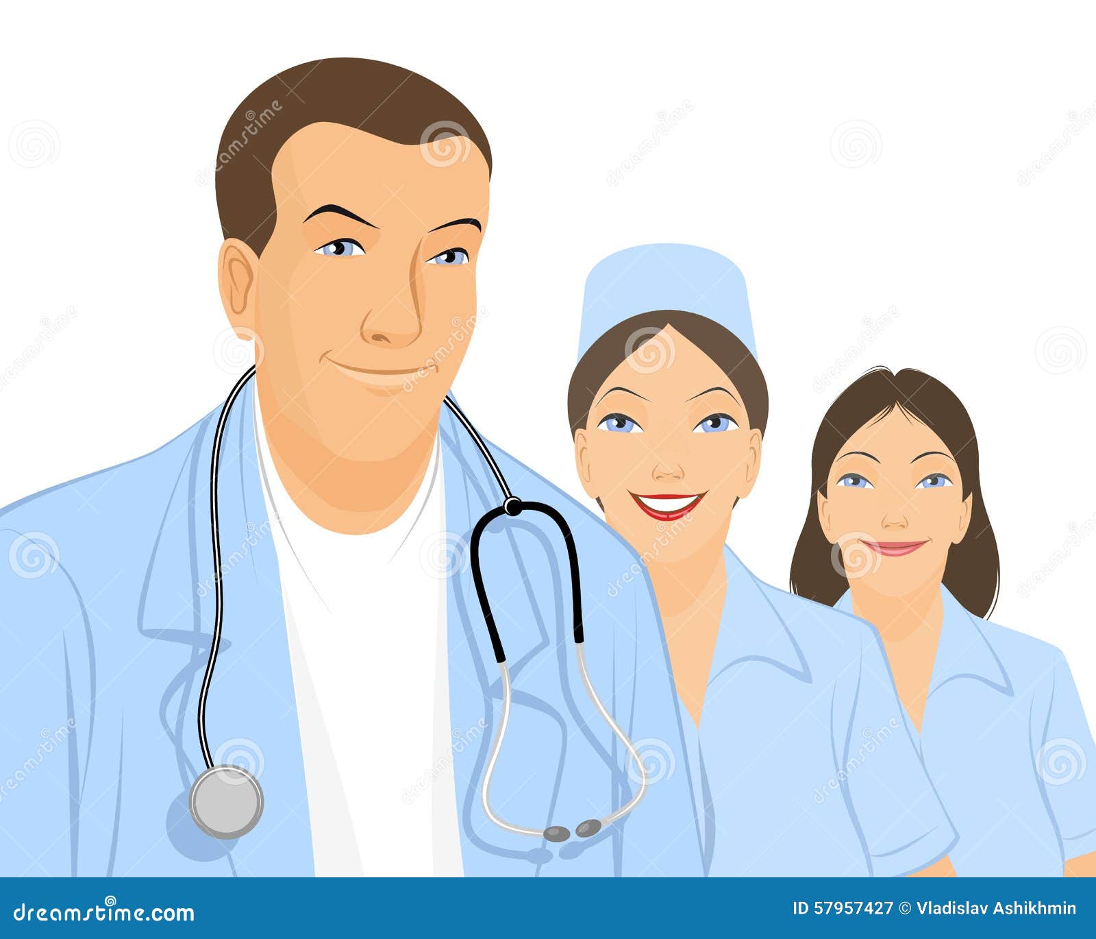 Team of doctors stock vector. Illustration of happy, doctor - 57957427