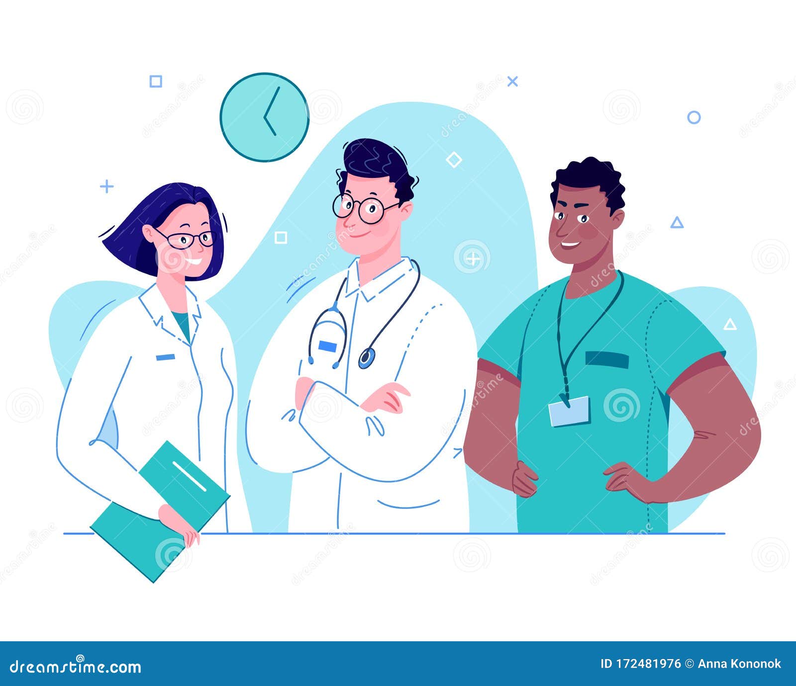 The Team of Doctors. Vector Illustration Stock Illustration ... The Team of Doctors. Vector Illustration Stock Illustration ...
