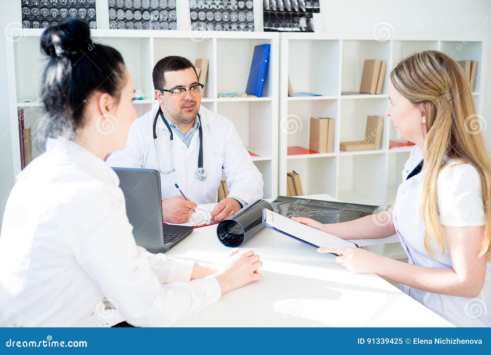 Team of Doctors at Working Place Stock Image - Image of practitioner ...