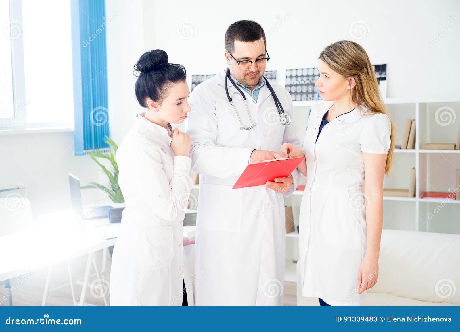 Team of Doctors at Working Place Stock Image - Image of staff, team ...