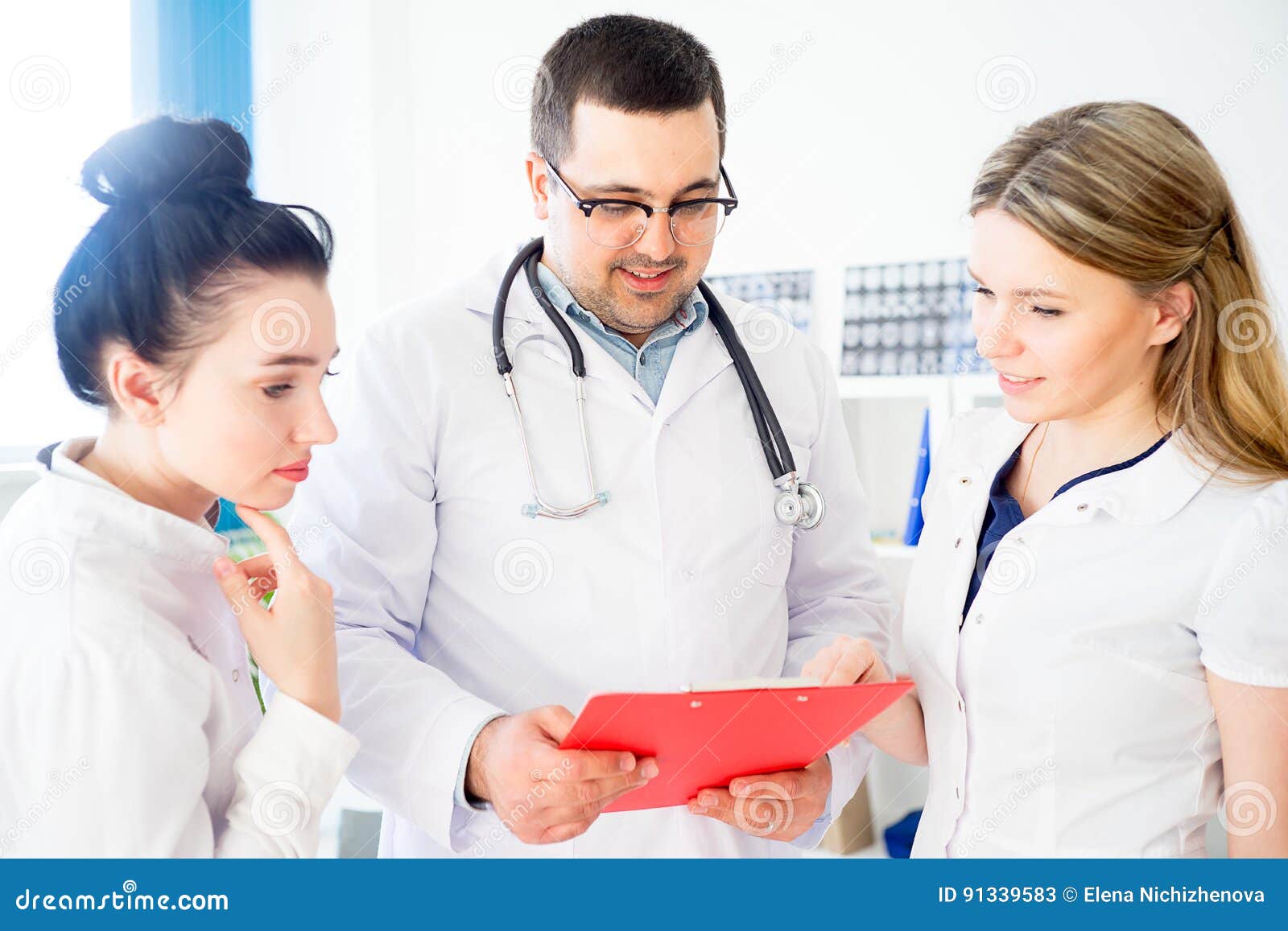 Team of Doctors at Working Place Stock Image - Image of colleague ...