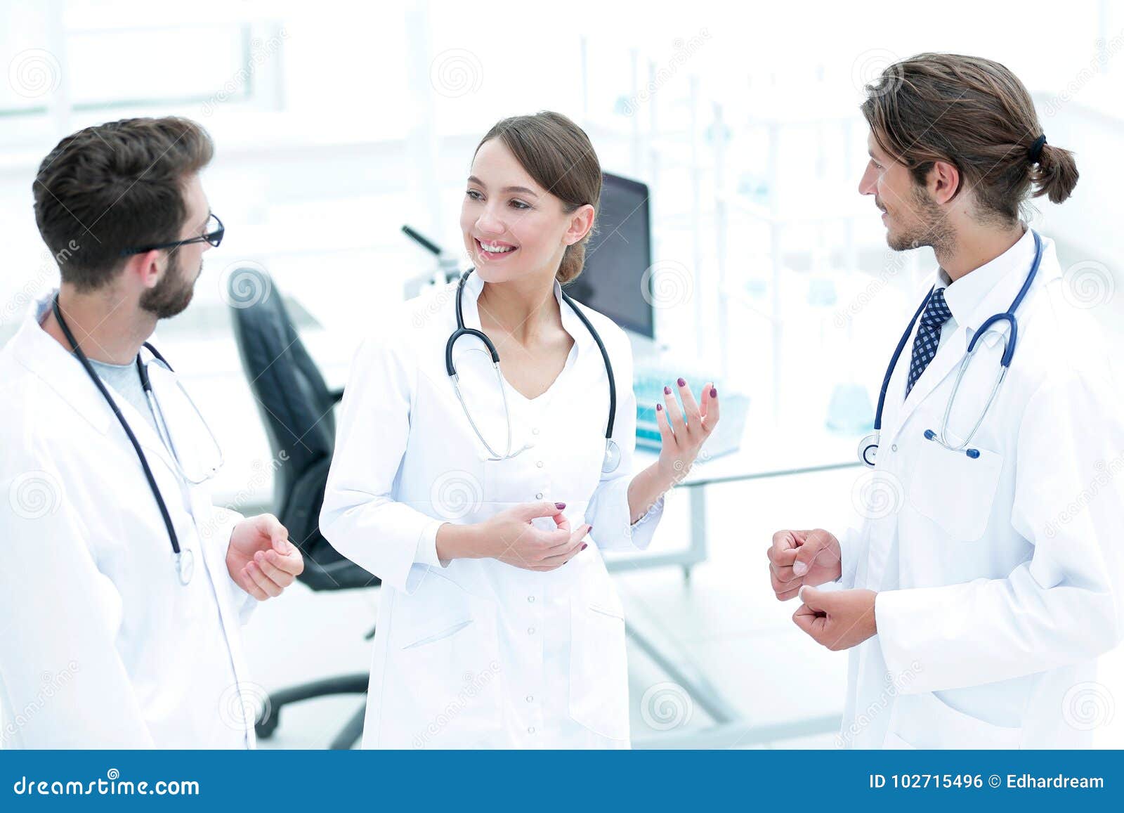 Team of Different Doctors Having Conversation Stock Photo - Image of ...