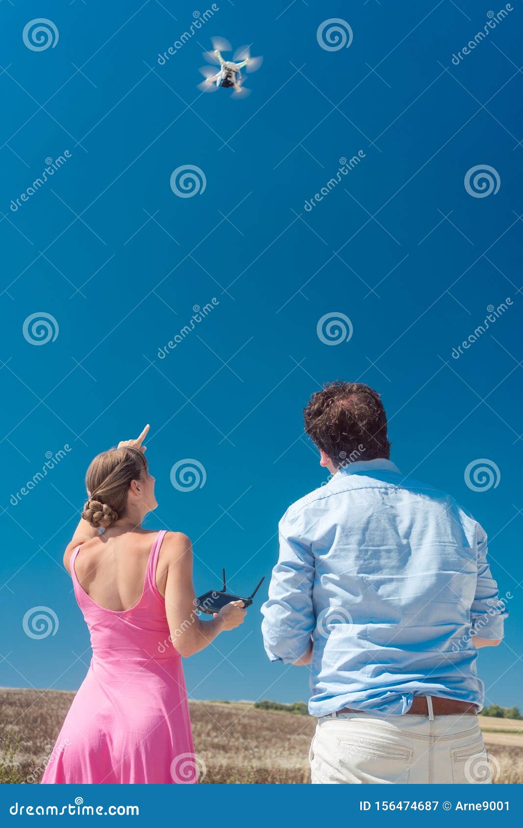 Team of Drone Operators Working Together Stock Image - Image of footage ...